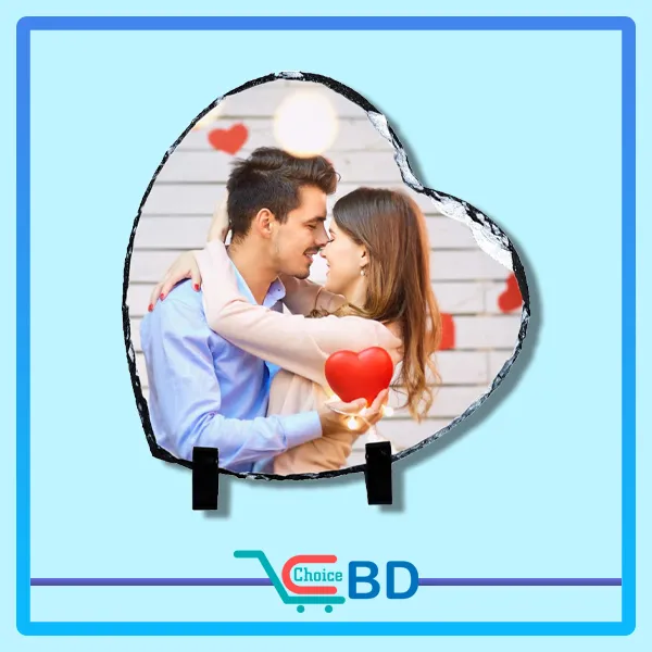 Customized Heart Shape Stone Photo Frame